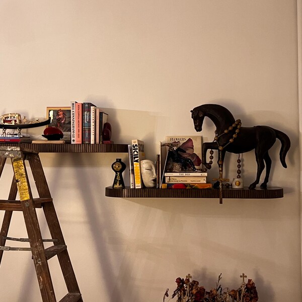 Custom Rounded Fluted Floating Shelf - Etsy