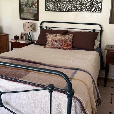 EMERALD Light Brown Ethnic Pattern Turkish Cotton Robe, Personalized ...