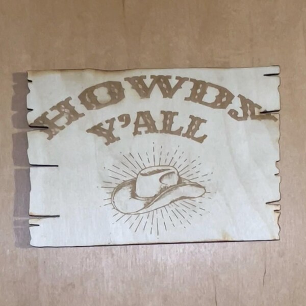 Western “hello Y’all” Door Hanger, Cowboy Welcome Sign, Western Decor ...