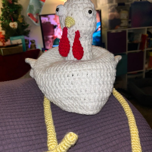 Crochet Pattern Chicken Hat/ Chicken Hat Pattern/ Spring Chicken Hat ...