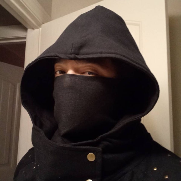 Black Face Mask, Thief, Ranger - Soft Cloth Mask, Basic Costume Cosplay ...