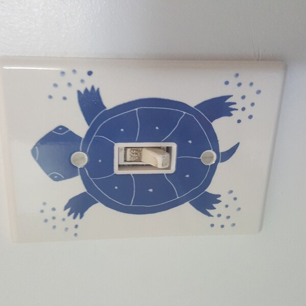 Ceramic Handpainted Desert Turtle Switch Plates - Etsy