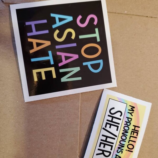 SHE/HER Name-tag Sticker - Etsy