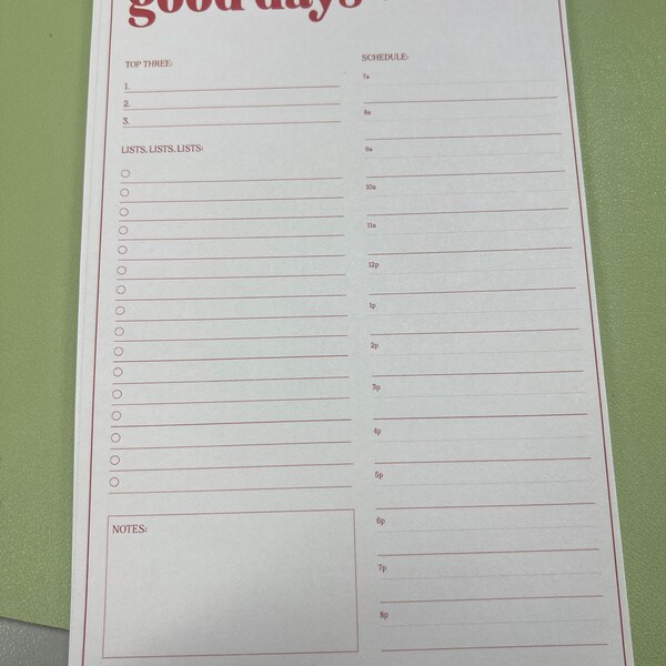 Weekly Planner Notepad Organizer - Tear off Sheets, Scheduler ...