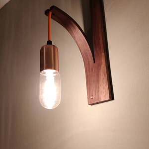 Wooden Wall Light Bracket Only Different Wood Types. - Etsy