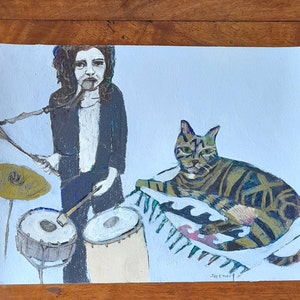 EMERY Original Painting 'taking a Deep Breath From What She Learned ...