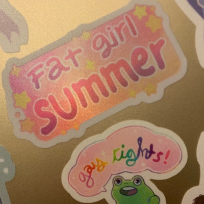 Fat Girl Summer Sticker Set - Etsy