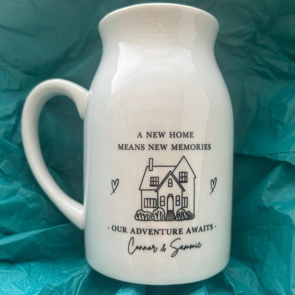 Personalised New Home Gift - New Home Small Vase - Housewarming Gift ...