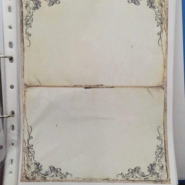Printable Vintage Style Journal Pages, Neutral Lined & Blank (digital ...