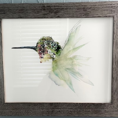 Anna's Hummingbird II Watercolor Giclee Print, Watercolor Hummingbird ...