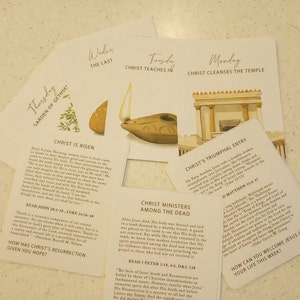 LDS Holy Week Study Cards Printable Easter Story LDS Easter Advent ...