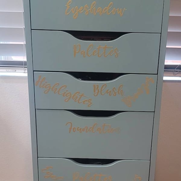 Makeup Organizer Label Decals | Makeup Labels for Storage and ...