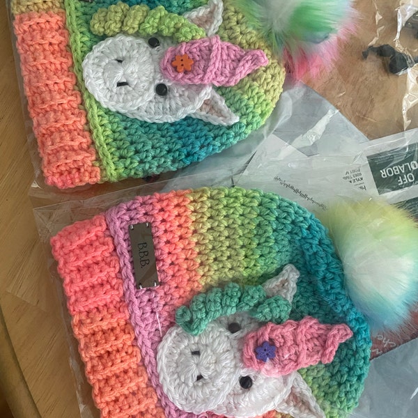 Unicorn Hat, Unicorn Winter Hat, Crochet Unicorn Hat, Unicorn Beanie ...