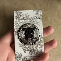 Fenrir Hard Enamel Pin Norse Collection Unique Fantasy Mythology Art ...