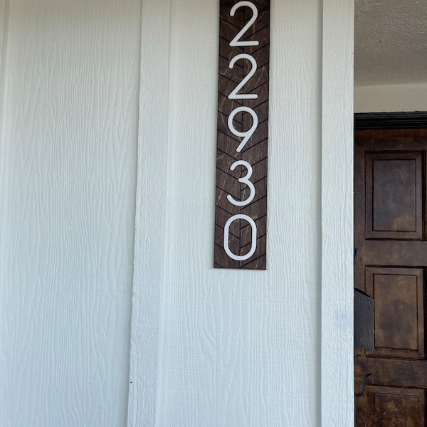 House Numbers, Address Sign, Vertical Outside Sign, Custom Address ...