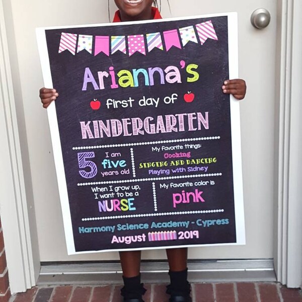 First Day of First Grade Sign PRINTABLE, 1st First Day of School Sign ...