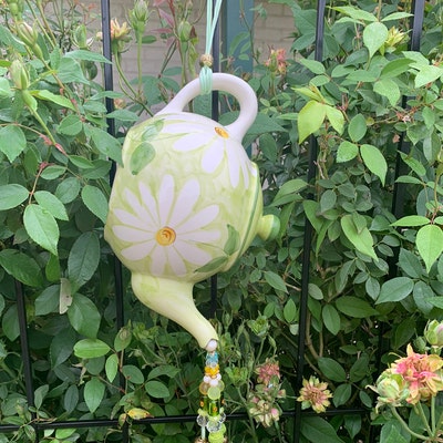 Vintage Mini Tea Pot Garden Decoration, Plant Hook Ornament, Pouring ...
