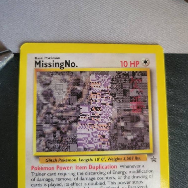 Custom Gen 1 Missingno Pokemon Trading Card (1:1 Replica of a Real Card ...