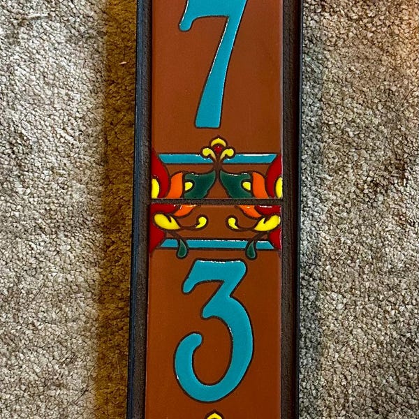 Vertical Tile House Numbers Address Set- Framed & Ready to Hang - Etsy