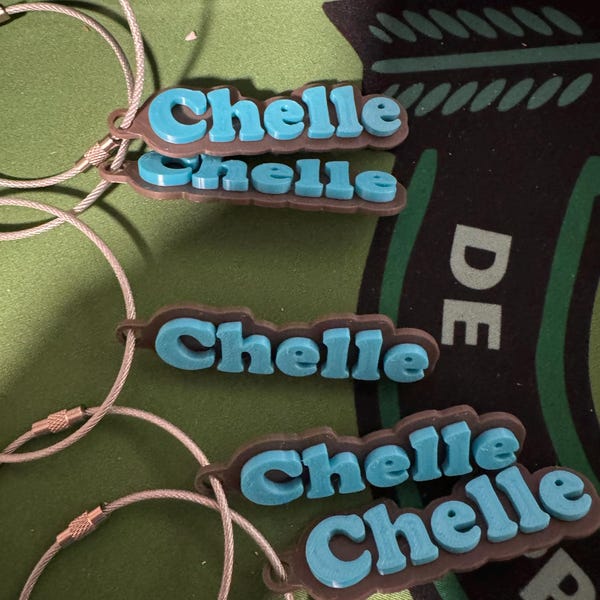 Custom Name Personalized 3D Name Tags, for Bags, Backpacks, Sports ...