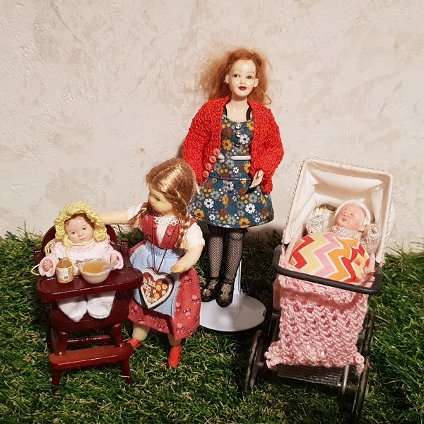 OOAK Doll for Dollhouse 1/12 About 5.8 Inch, Poseable, Character Doll ...