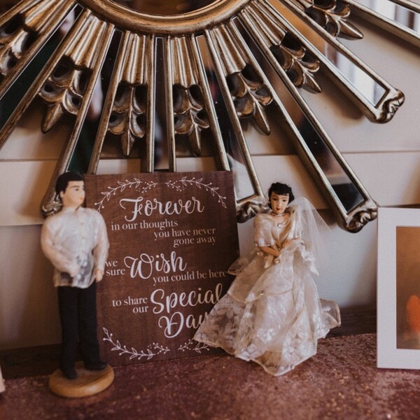 In Memory Sign for Wedding Remembrance Wedding Sign Wooden Style Sign ...