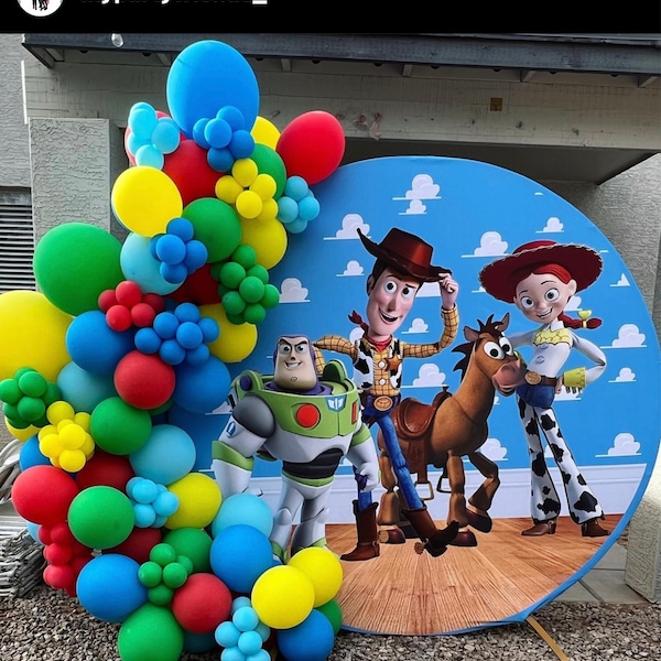 Toy Stroy Photography Backdrop, Cartoon Kids Birthday Party Backdrop ...