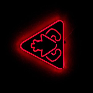FNAF Security Breach Warning Sign , Neon Like , LED , Light , Wall ...