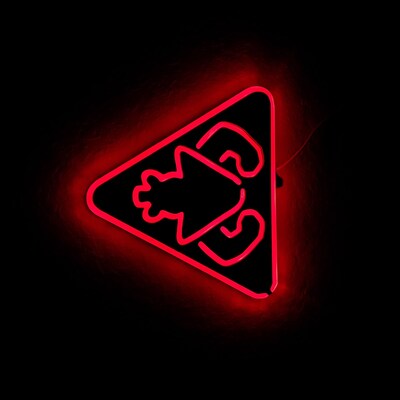 FNAF Security Breach Warning Sign , Neon Like , LED , Light , Wall ...
