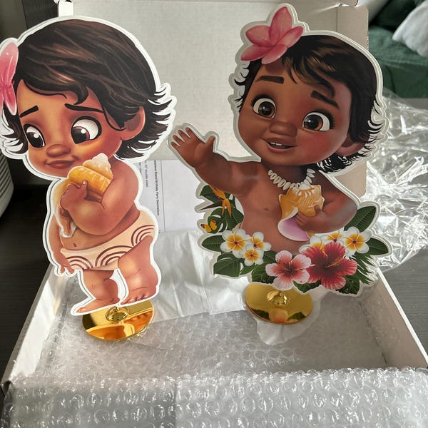 Baby Moana Centerpiece Stand Birthday Party Decorations 10 Inches - Etsy
