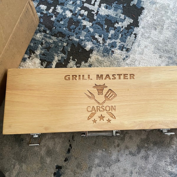 BBQ Set, Custom Grill Set, Personalized BBQ Set, Grill Set, Custom BBQ ...