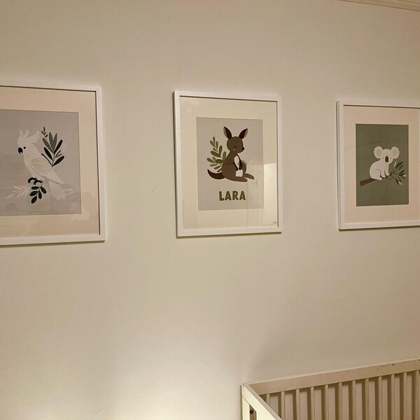 Set of 3 Australian Animal PRINTABLE WALL ART, Australiana Nursery ...