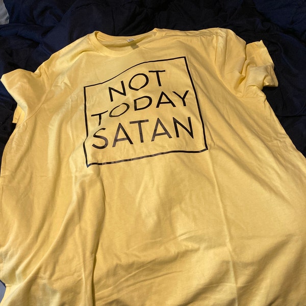Not Today Satan Shirt , Christian Apparel, Christian Gift Tshirt ...