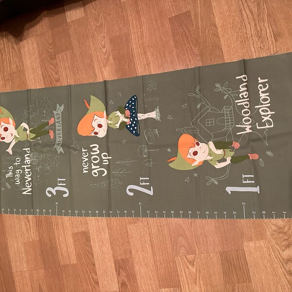 Licensed Peter Pan Measuring Chart Panel -from the Peter Pan Collection ...