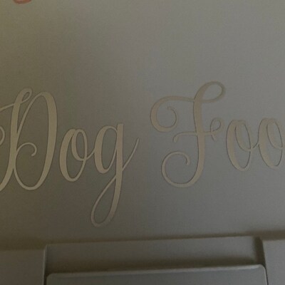 Dog Food Vinyl Sticker Kitchen Pantry Organization Label Die Cut Decal ...