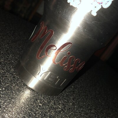 Name Decal Rose Gold Decal Chrome Decal Vinyl Name Decal - Etsy