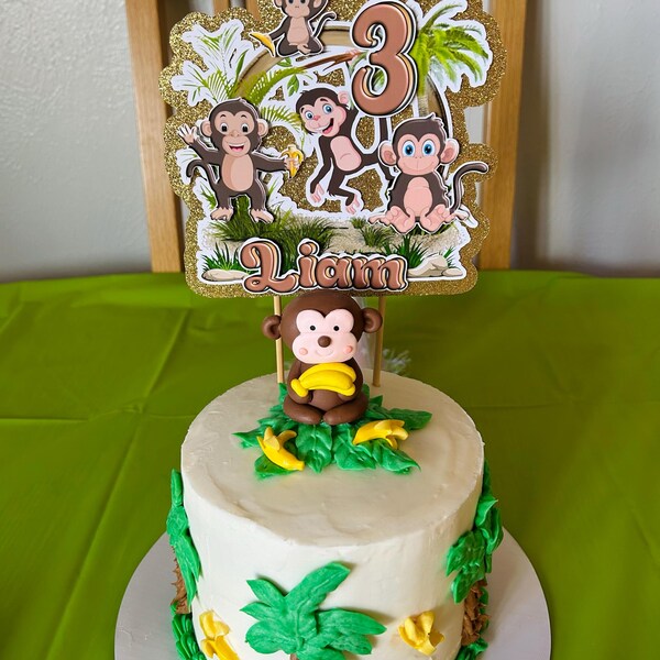 Cute Monkeys Cupcake Toppers (package of 12) Digital Version - Etsy