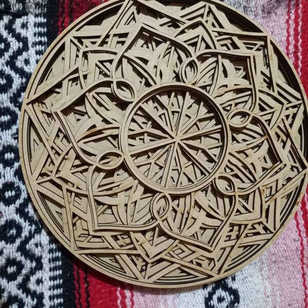 7 Layers Laser Cut Multilayer Mandala Wall Art Svg Template Glowforge ...