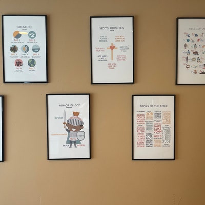 Kids Bible Verse, Wall Art, Scripture Posters, Church, Sunday School ...