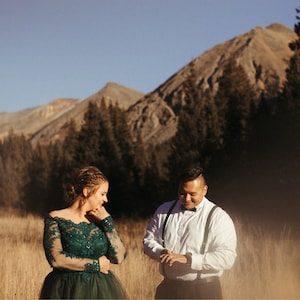 Dark Green Juniper Bow Tie & Green Suspenders, Winter Wedding, Bow Ties ...