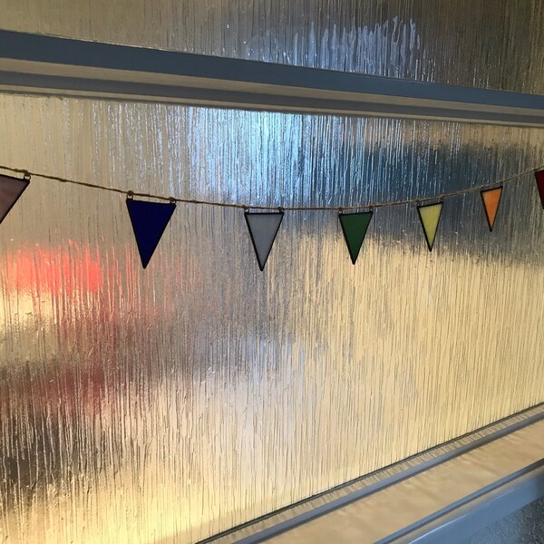 Stained Glass Rainbow Bunting Suncatcher - Etsy
