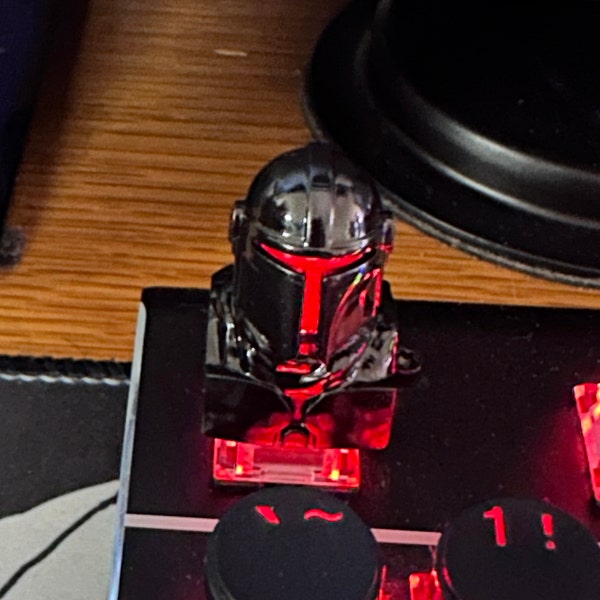 The Mandalorian Backlit LED Keycaps Handmade Resin Custom Artisan - Etsy