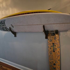 Surfboard, Wake Board, Snow Board Wall Storage Display Racks Dark Solid ...