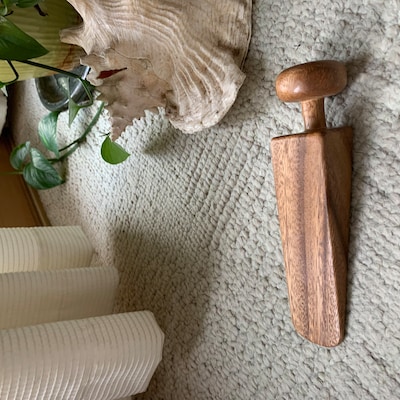Wood Door Stopper Wooden Door Stopper 20cm X4.5cm/ Wood Door Stop ...