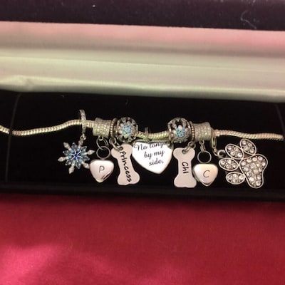 Clip on Charm, Crystal Paw Pendant, Pawprint Charm Lobster Clasp ...