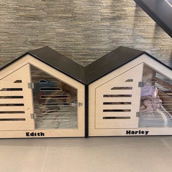Fully Transparent Modern Dog and Cat Crate With Acrylic Sides Petso ...
