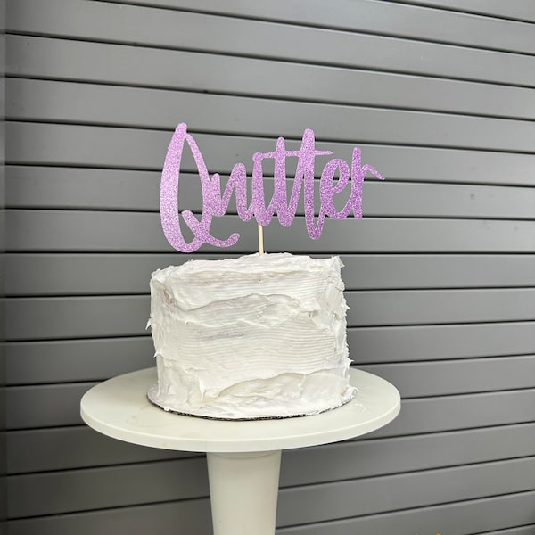 Quitter Cake Topper Funny Retirement Cake Sign Party Decorations for a ...