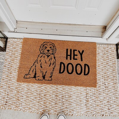 1426 Hey Dood Golden Doodle Dog Goldendoodle Doormat Labradoodle ...