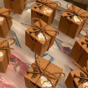 Rustic Wedding, Favor Boxes, 100 Boxes, Kraft Favours, Small Gift Box ...