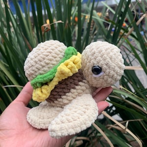 Burger Turtle Crochet Pattern PDF Download Beginner Friendly Amigurumi ...